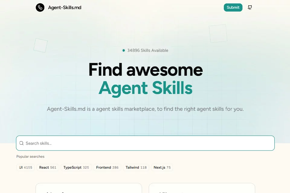 Agent Skills - 一键下载海量AI技能 - SkillsAgent Skills的介绍和评价 - AI星踪岛 - AI工具导航大全
